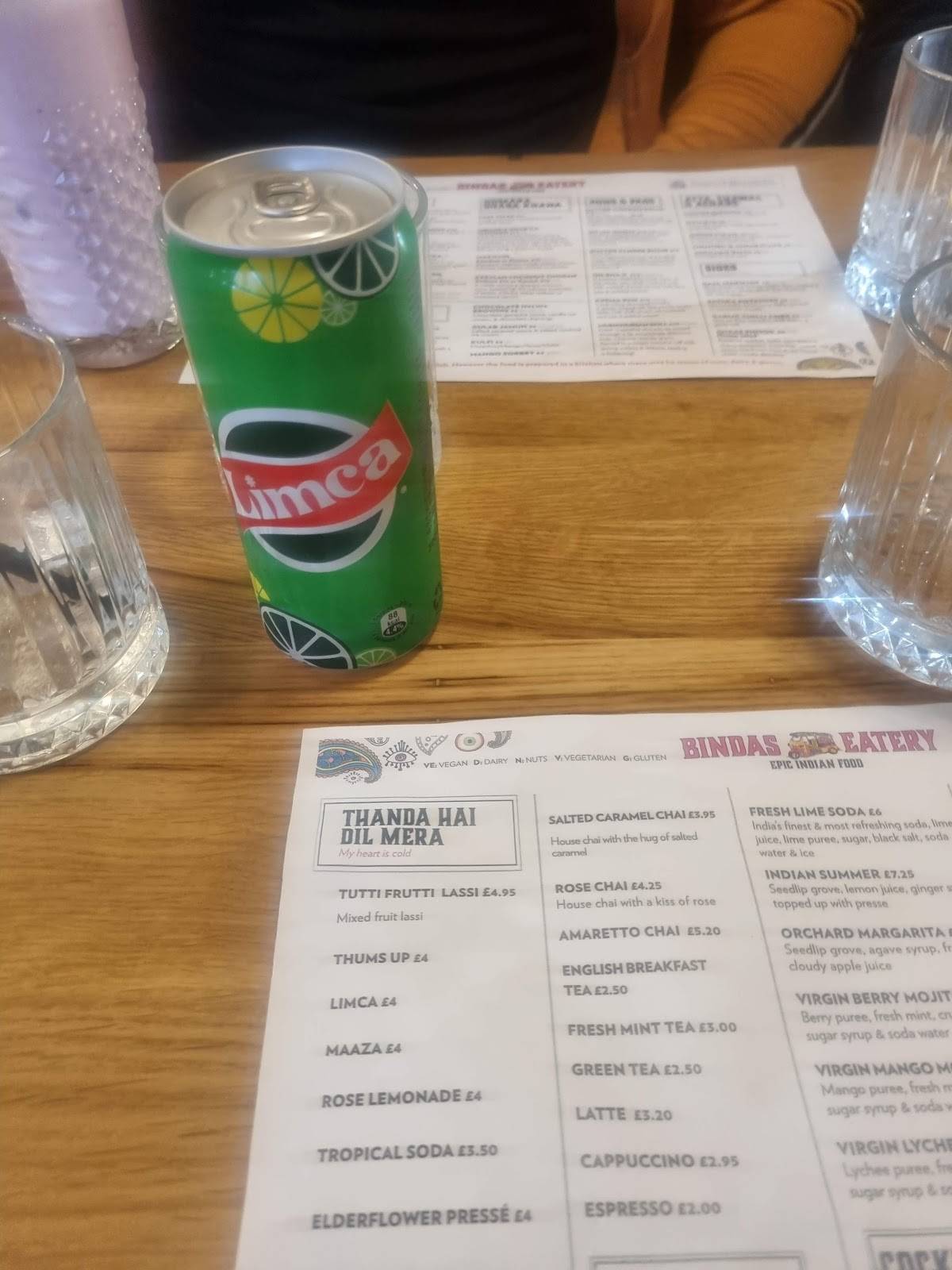 Menu at Bindas Eatery Westfield restaurant, London
