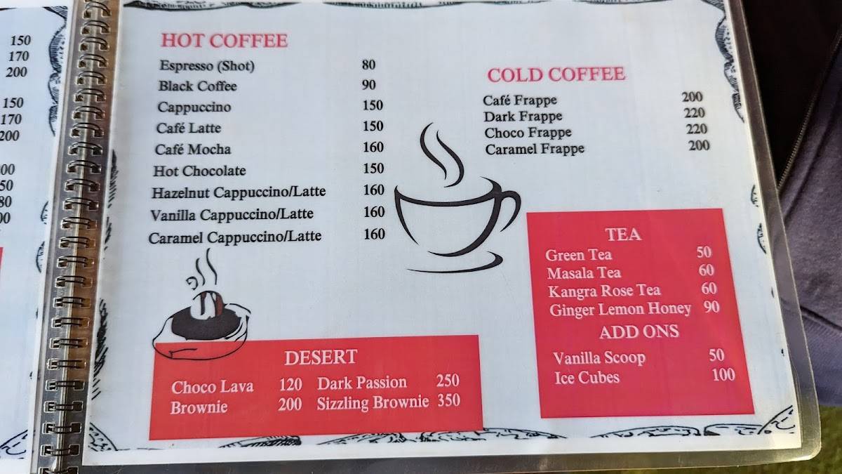 Menu at Himalayan Pizza - Bir, Bir