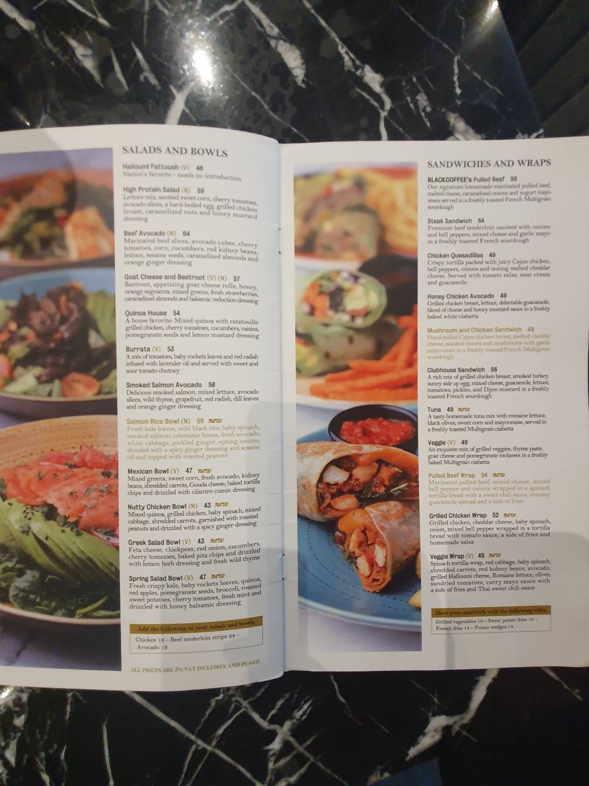 Menu at Black Coffee by Cafe Younes, Dubai, Duja Tower