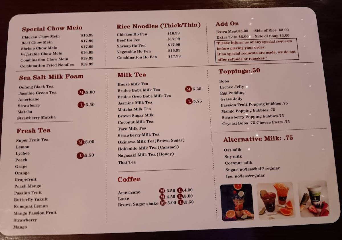 Menu at Black Straw Tea Bar & Kitchen, Spokane Valley