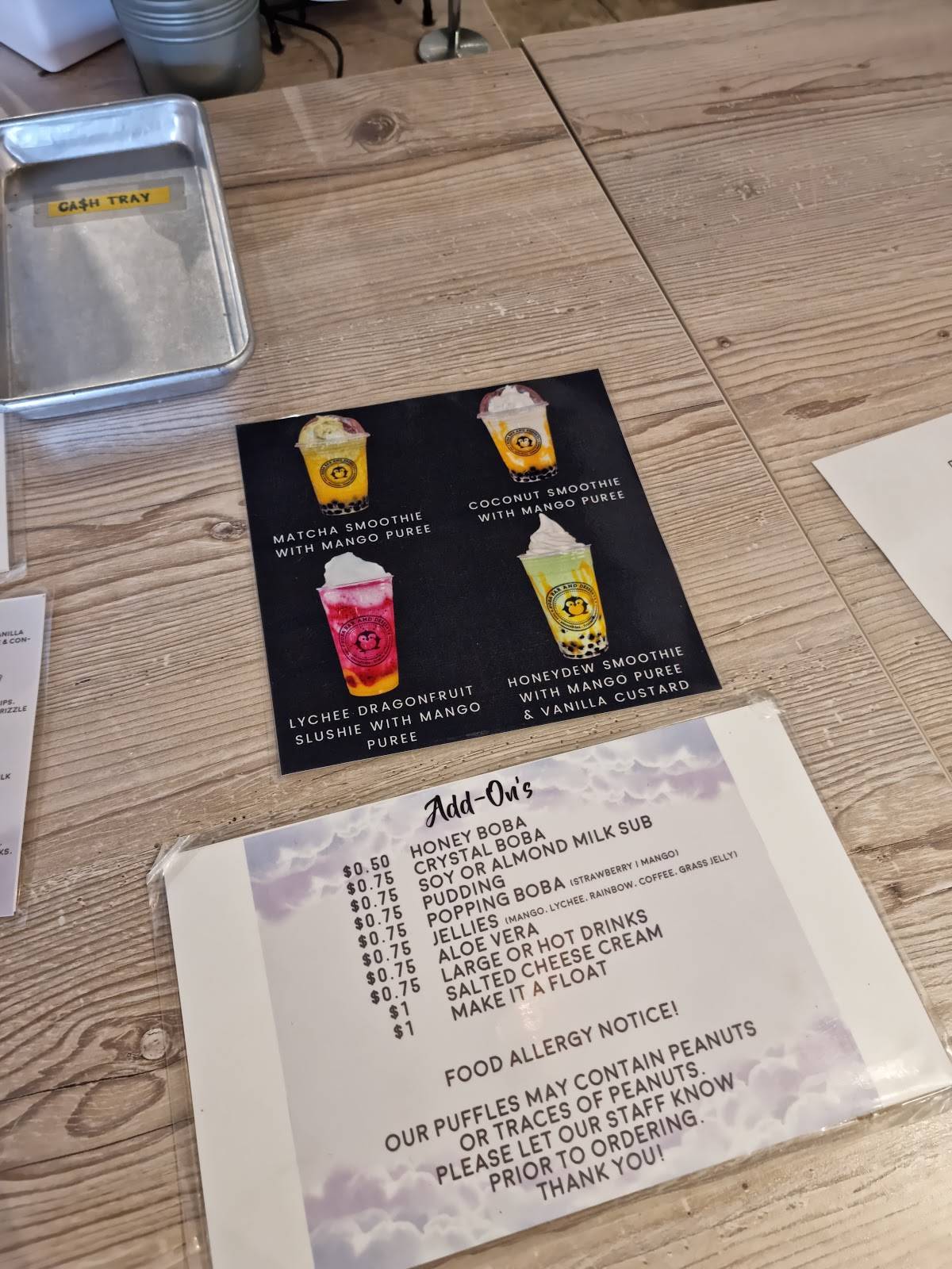 Menu at Boba Bar and Desserts, National City