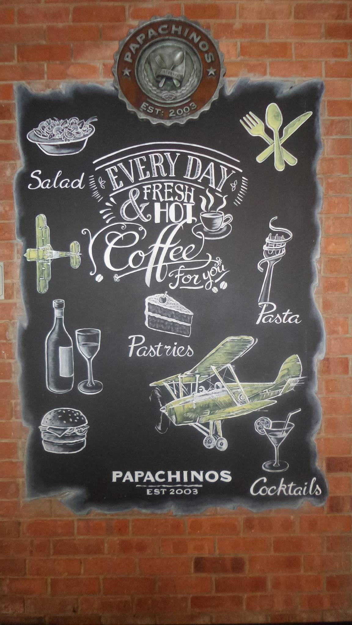 Menu at Papachinos Boksburg restaurant, Boksburg