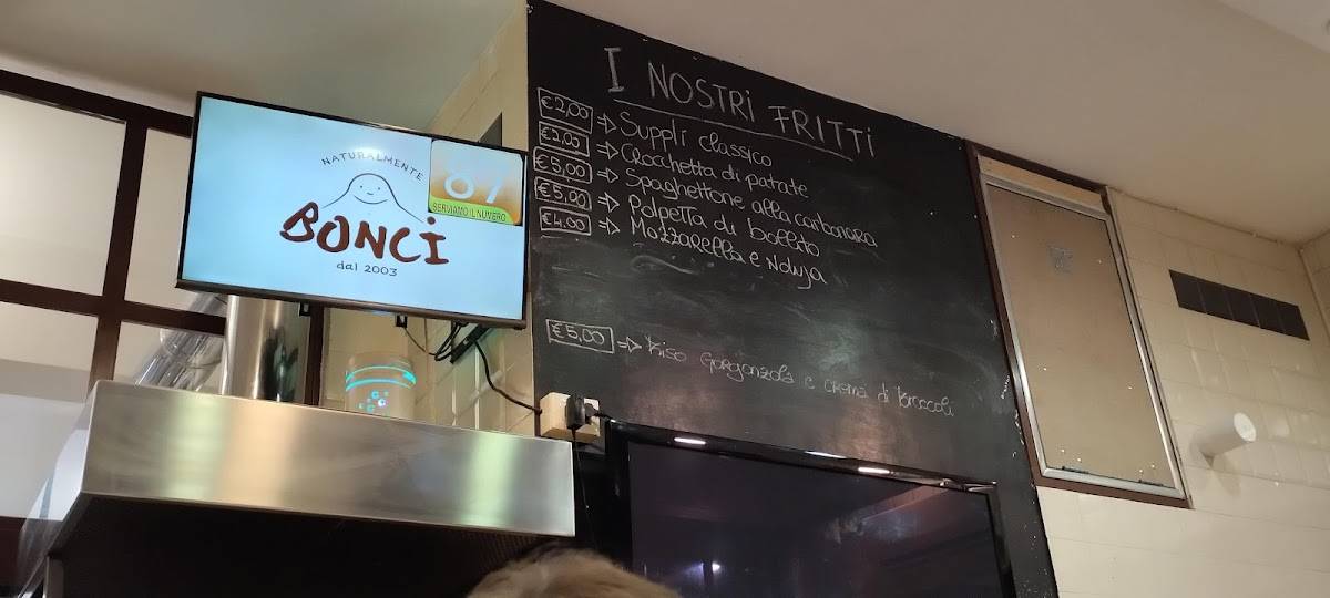 Menu at Bonci Pizzarium pizzeria, Rome