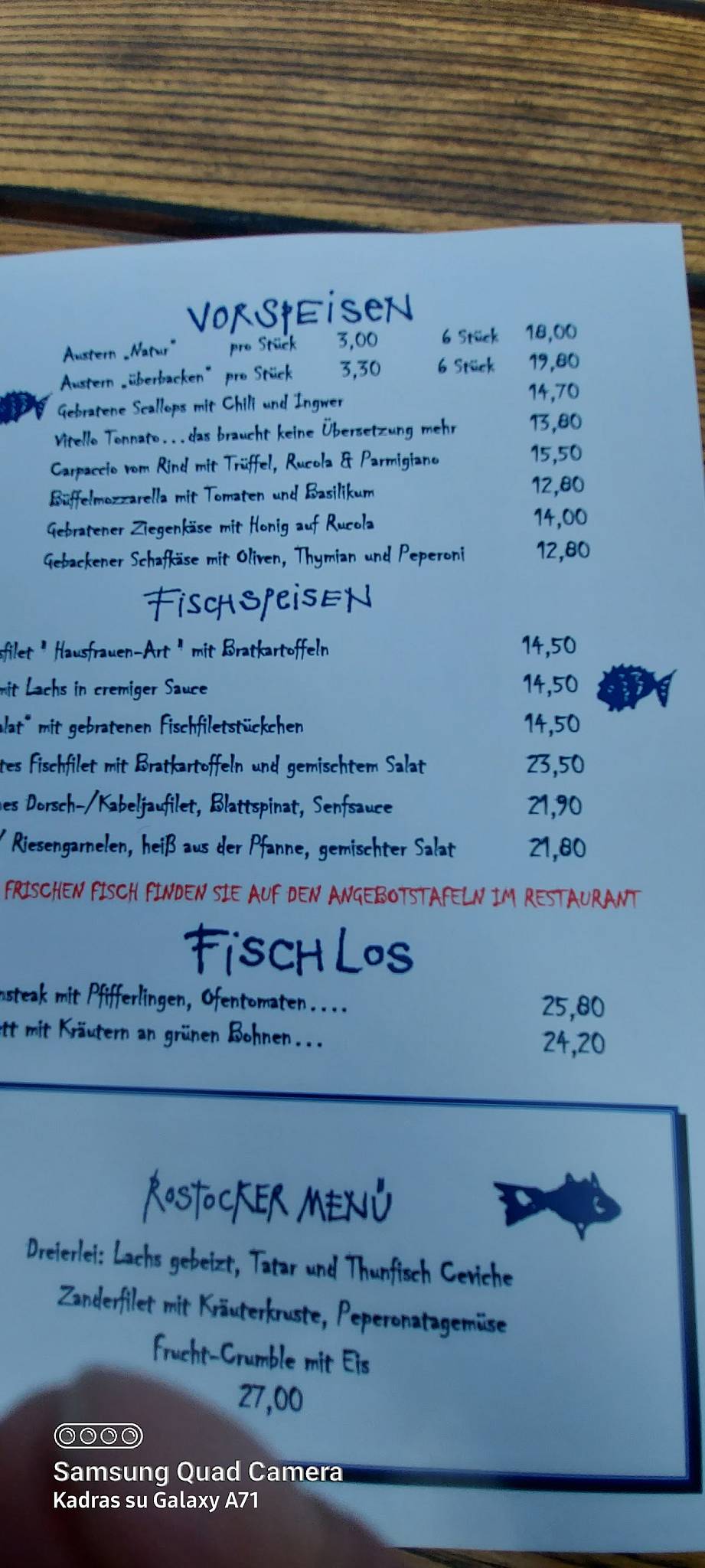 Speisekarte von Borwin - Hafenrestaurant, Rostock