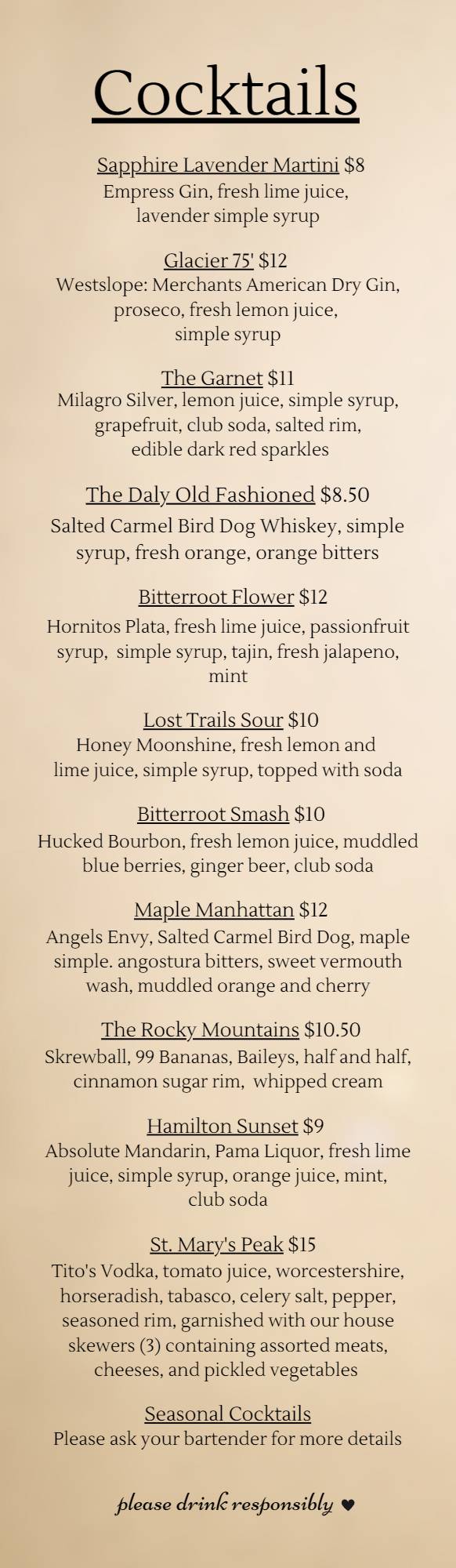 Menu at Brewski’s - Grill, Sports Bar, & Casino, Hamilton