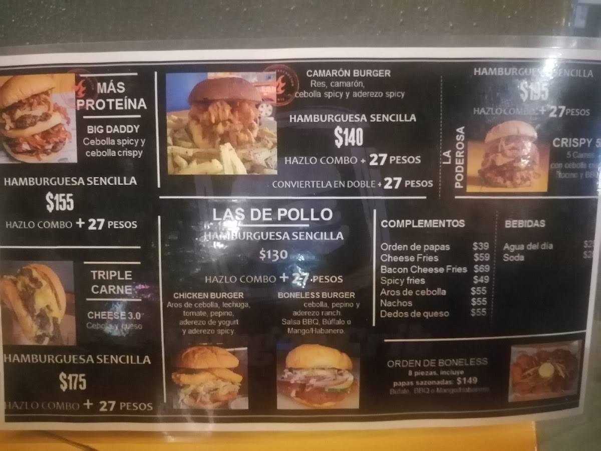Carta del restaurante Burger Crib Otay, Tijuana, Las Flores 15370