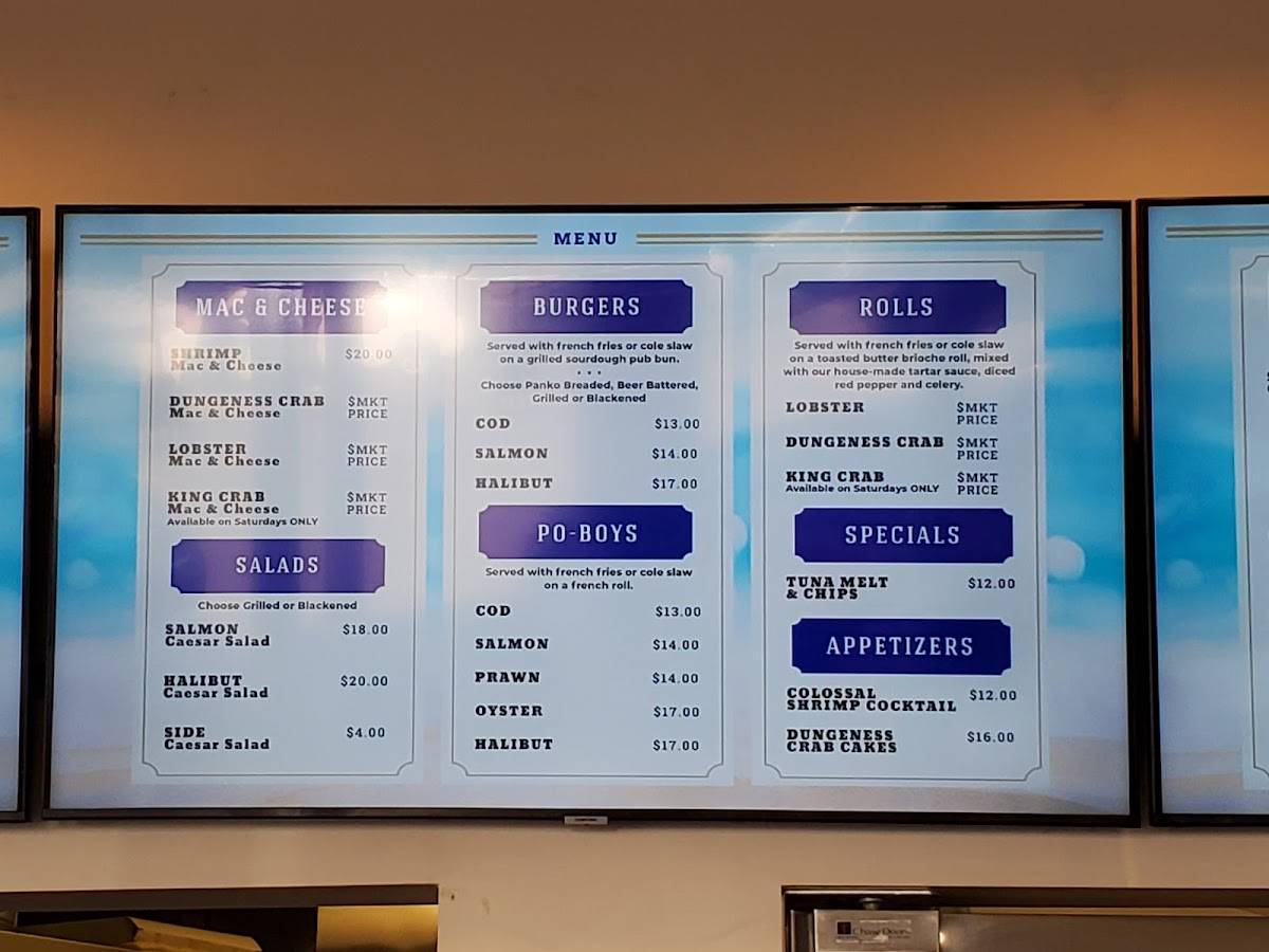 Menu at Burien Fish House restaurant, Burien