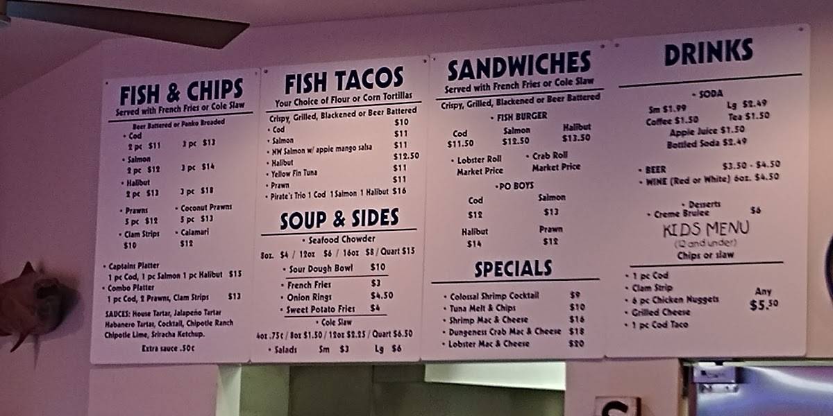 Menu at Burien Fish House restaurant, Burien