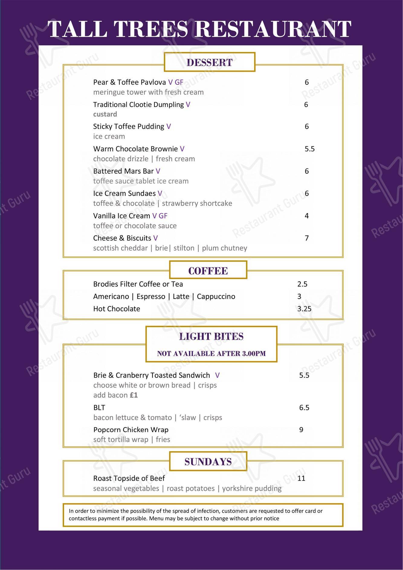 Menu at Kingswood Hotel pub & bar, Burntisland