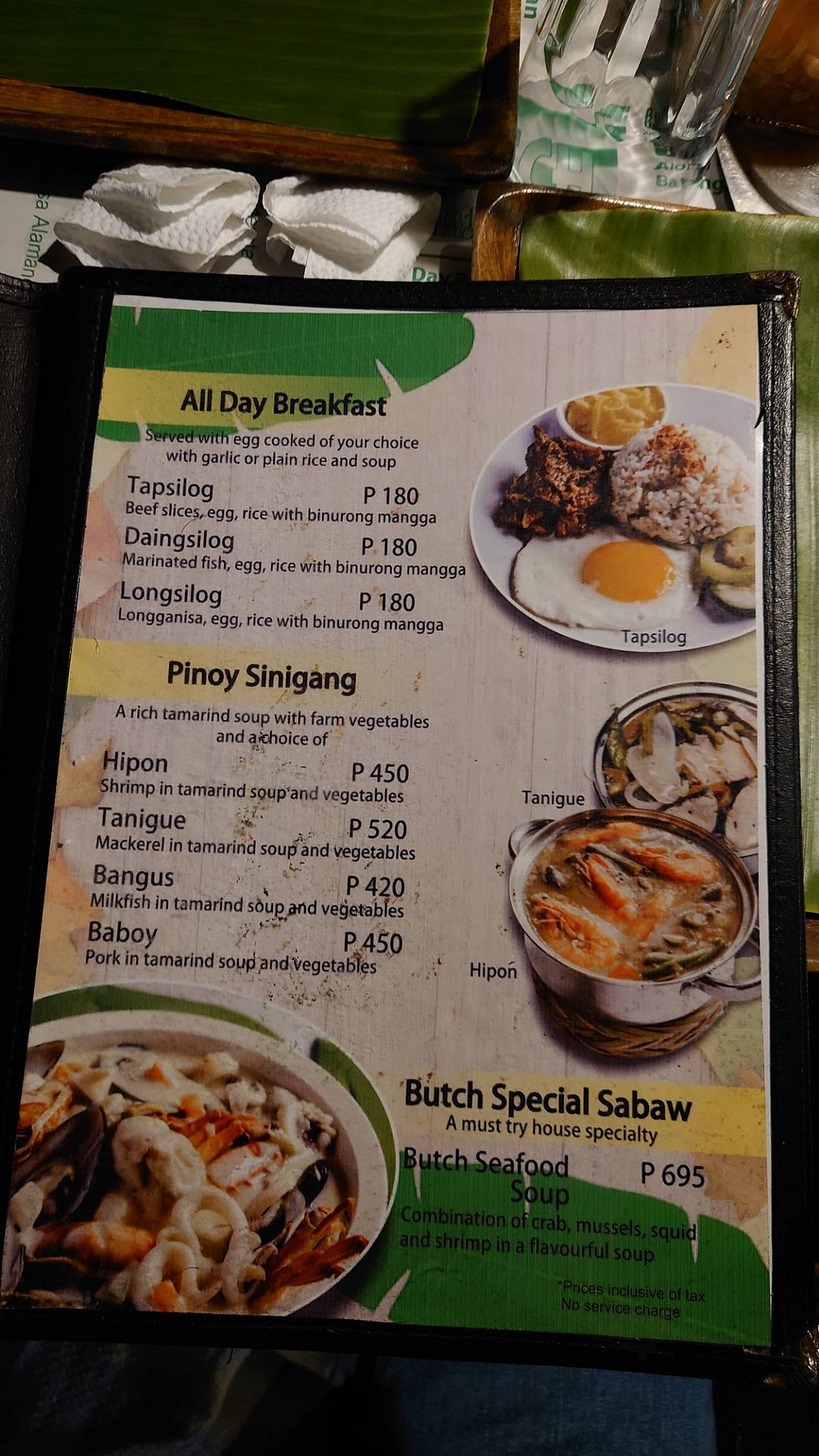 Menu at Butch Seafood & Grill Restaurant, Batangas, 8 National Road