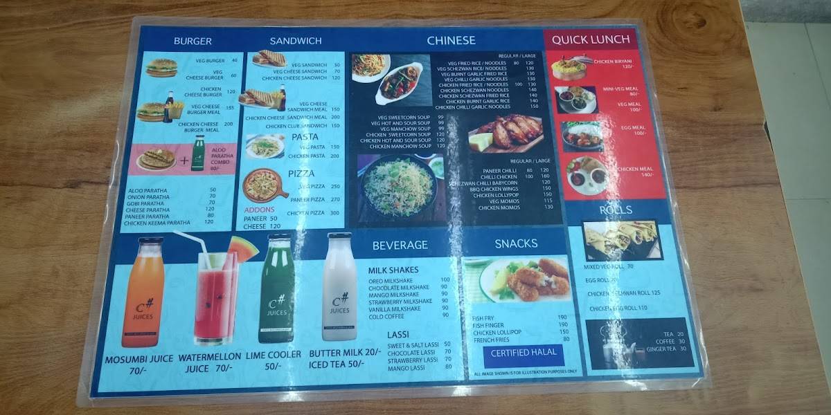 Menu at C Sharp Kitchen, Bengaluru