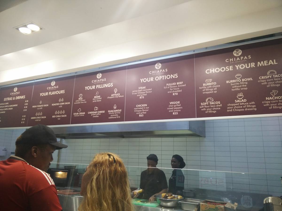 Menu at CHIAPAS eat mexican - Rosebank restaurant, Johannesburg, Shop ...