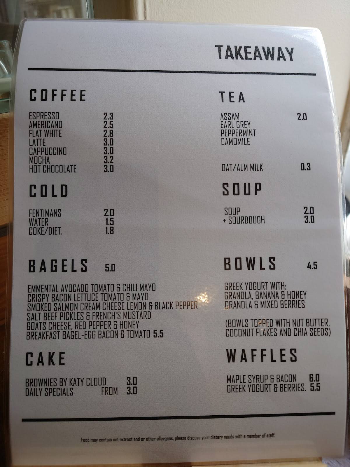 Menu at Apples for Jam cafe, Melrose