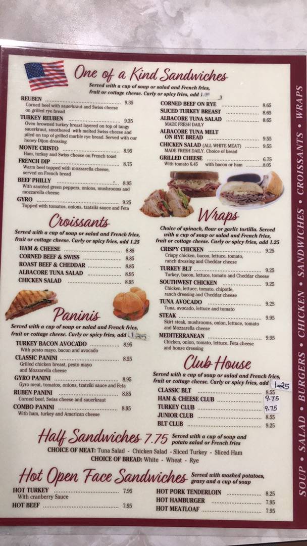 Menu at Cafe Romeo, Romeoville