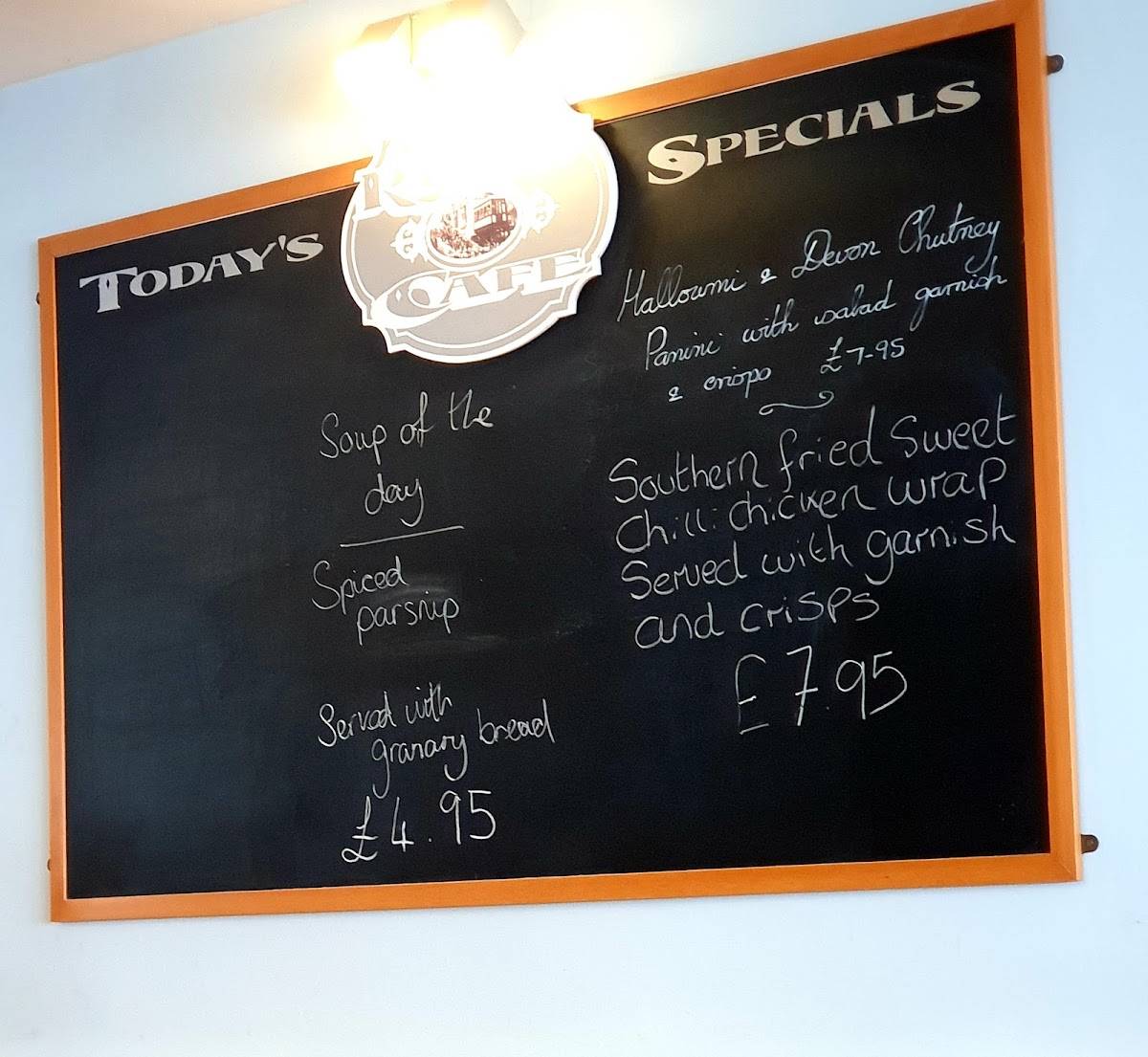 Menu at Cliff Railway Cafe, Torquay