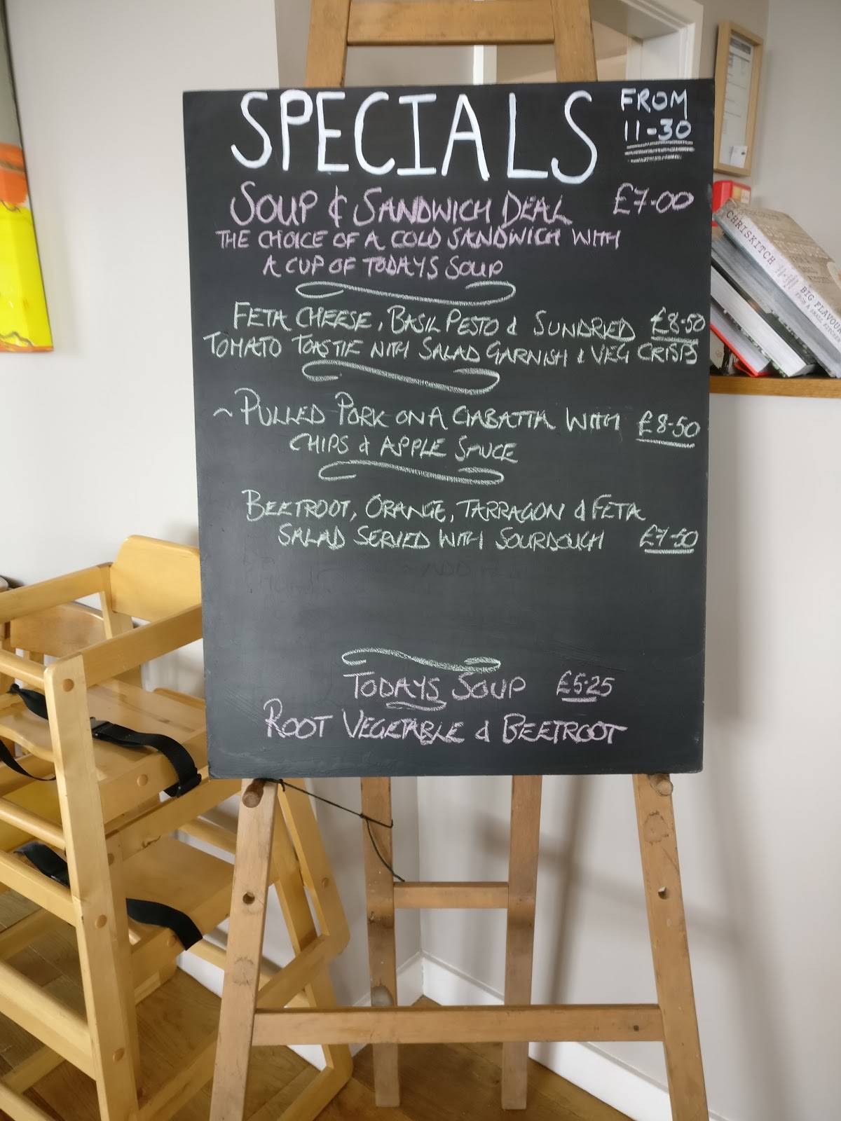 Menu at Goat Gap Cafe, Clapham cum Newby