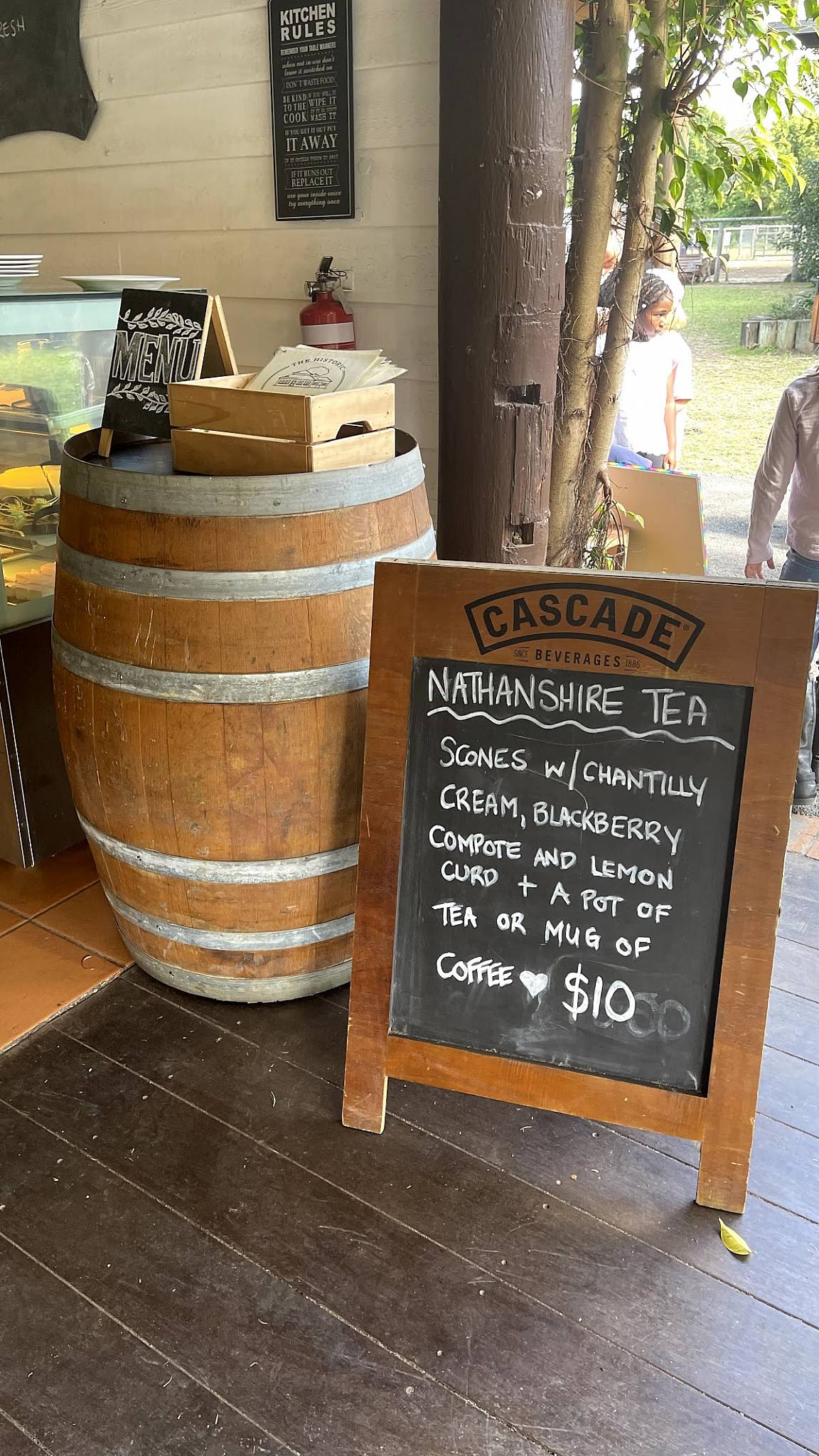 Menu at Historic Rivermill cafe, Mount Nathan, 950 Beaudesert Nerang Rd