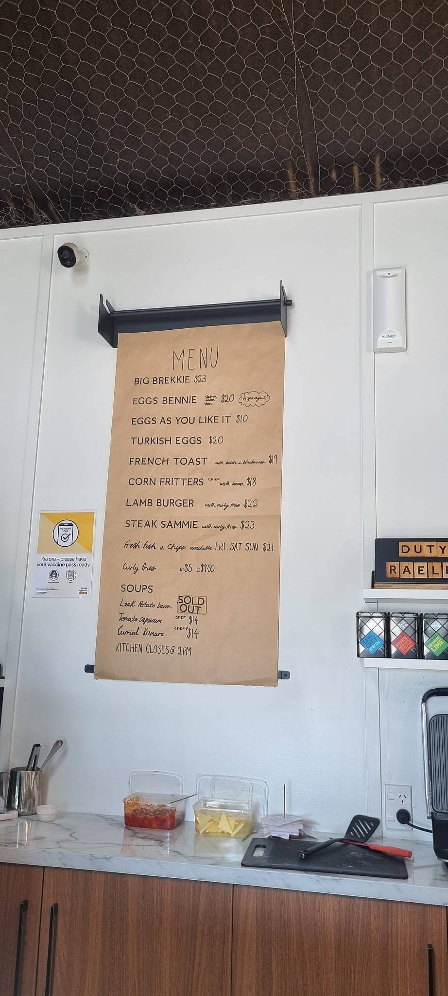 Menu at MOOMAA Cafe • Design Store, Marton
