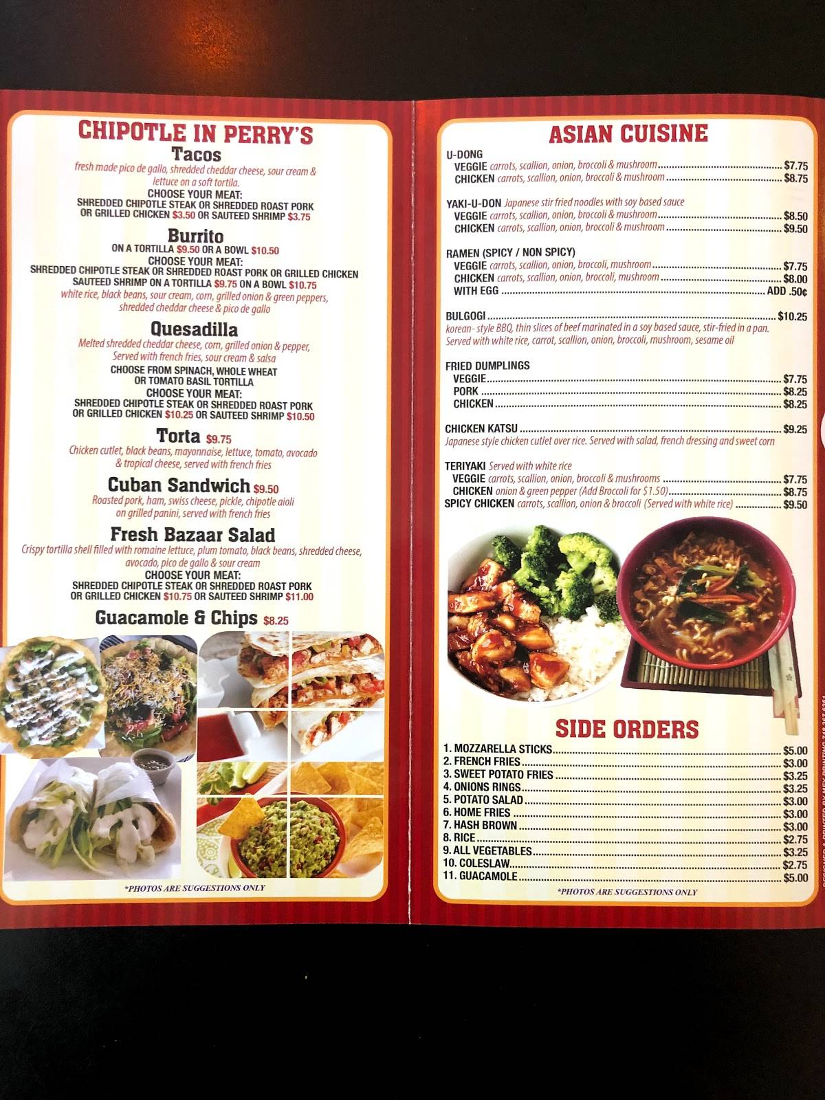 Menu at Perry's Coffee Shop cafe, New York City, 496 E 161 St
