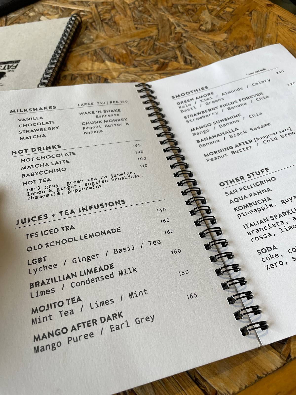 Menu at The Fat Seed Cafe + Roastery, Taguig