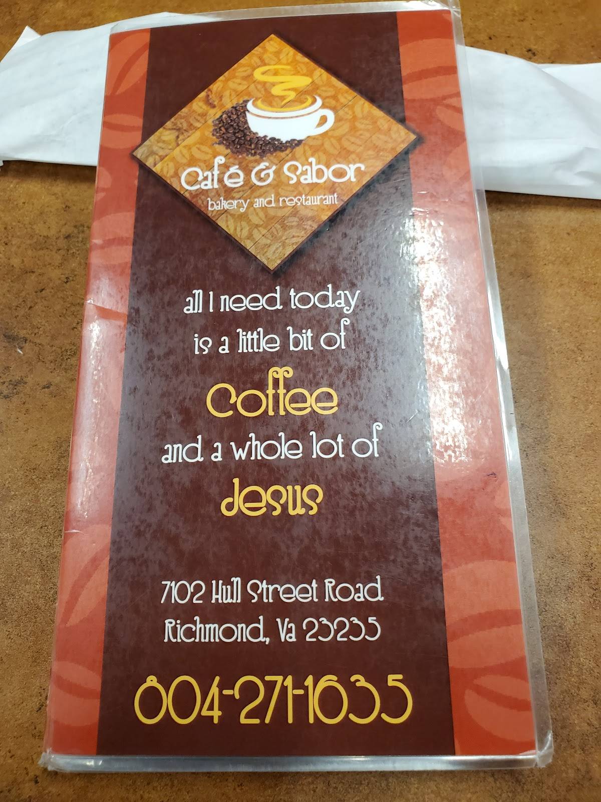 Menu at Cafe & Sabor Bakery & Restaurant, Richmond