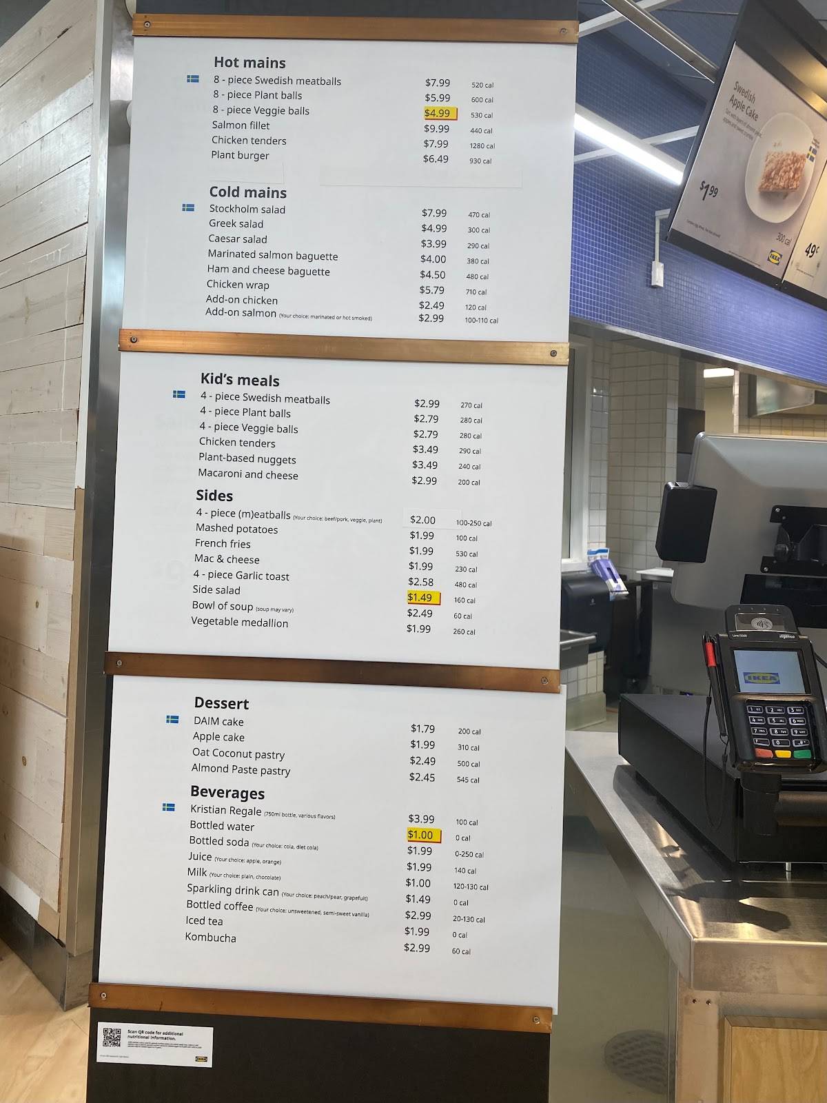 Menu at IKEA Restaurant, Schaumburg