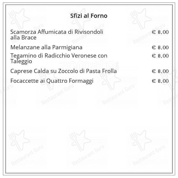 Menu da Ristorante Il Caminetto, Roma