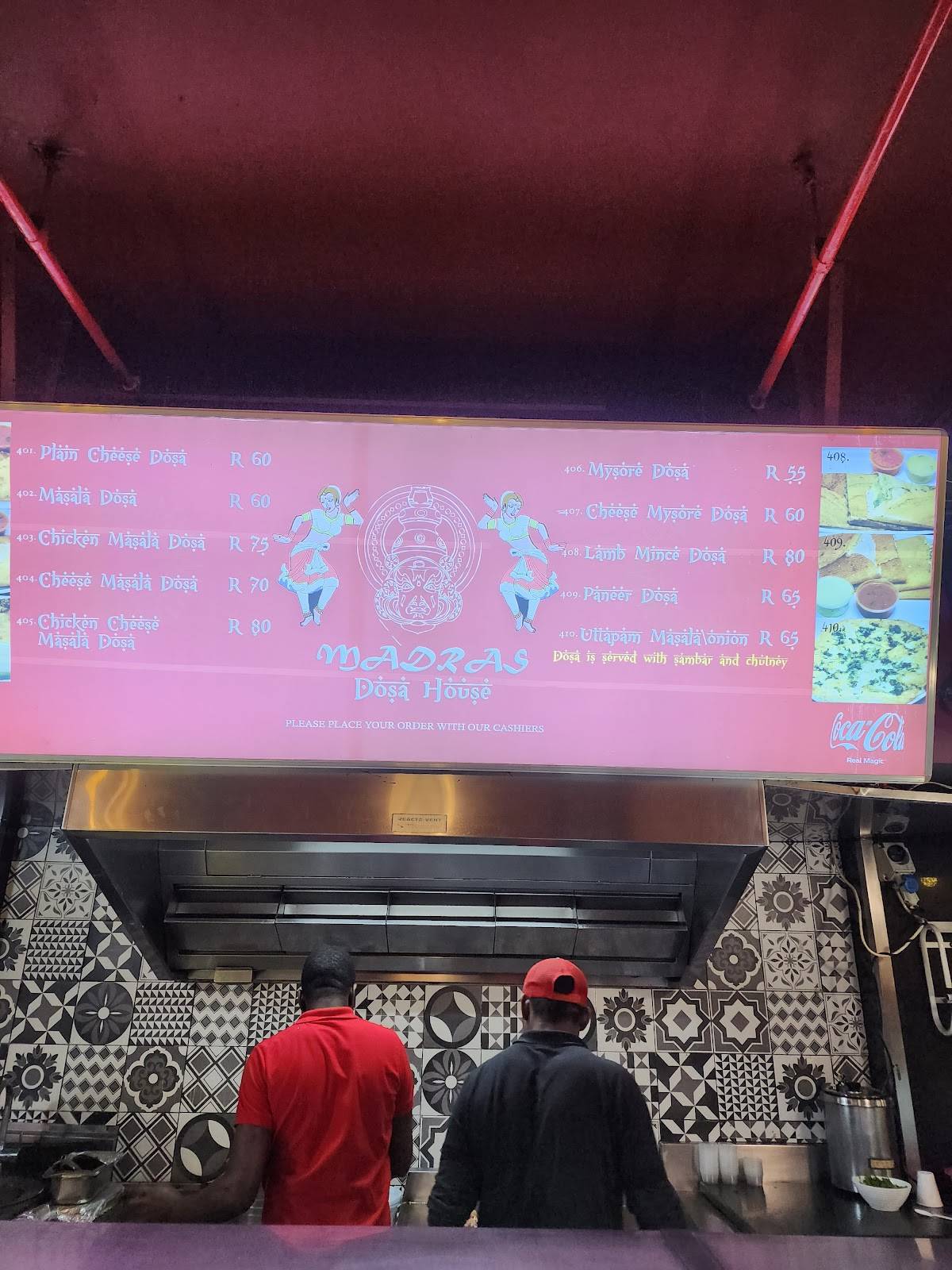 Menu at Eastern Food Bazaar restaurant, Cape Town