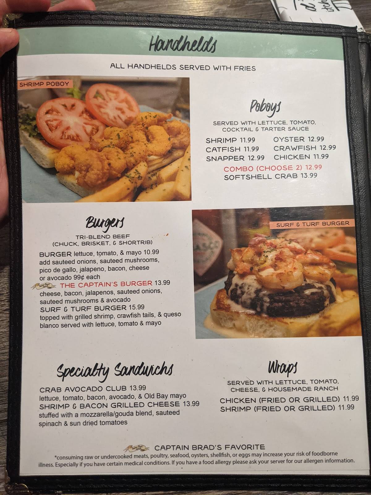Menu at Captain Brad's Coastal Kitchen pub & bar, Tomball