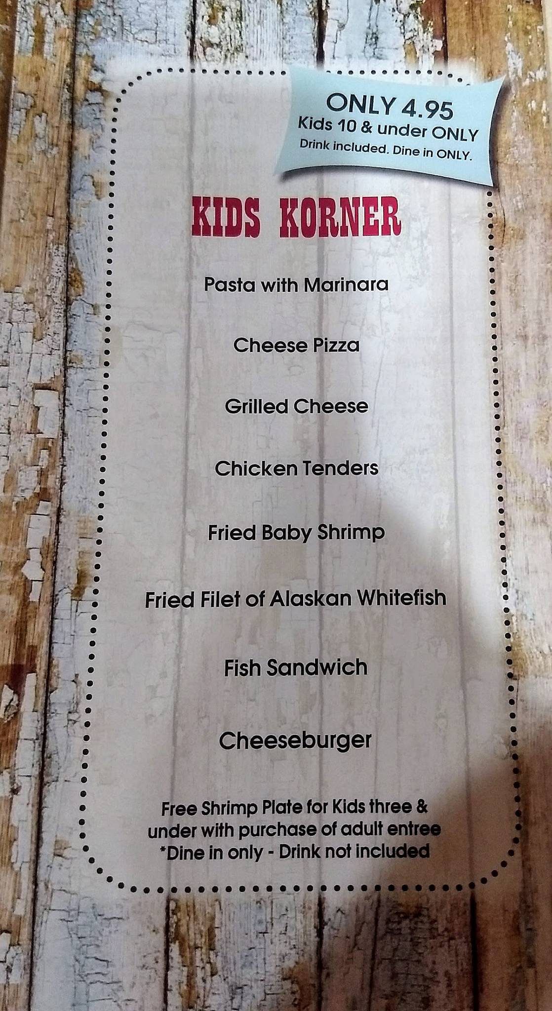 Menu at Captain Steve's Family Seafood Restaurant in Fort Mill, SC ...