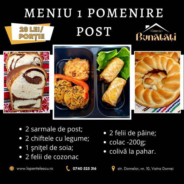 Menu at Casa cu Bunatati, Vatra Dornei