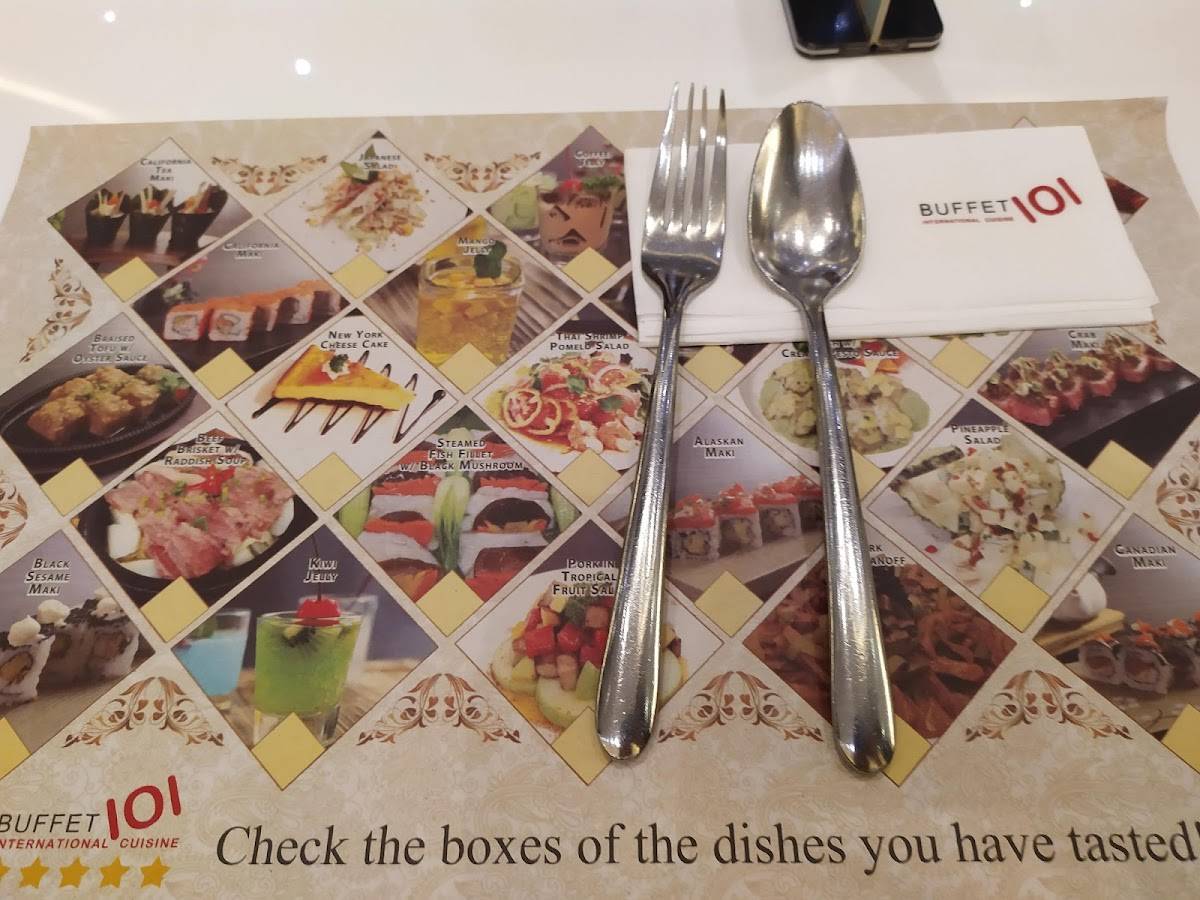 Menu at Buffet 101 restaurant, Mandaue City