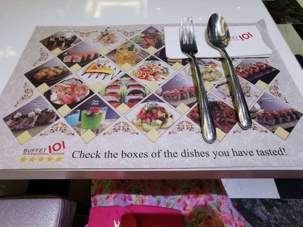 Menu at Buffet 101 restaurant, Mandaue City