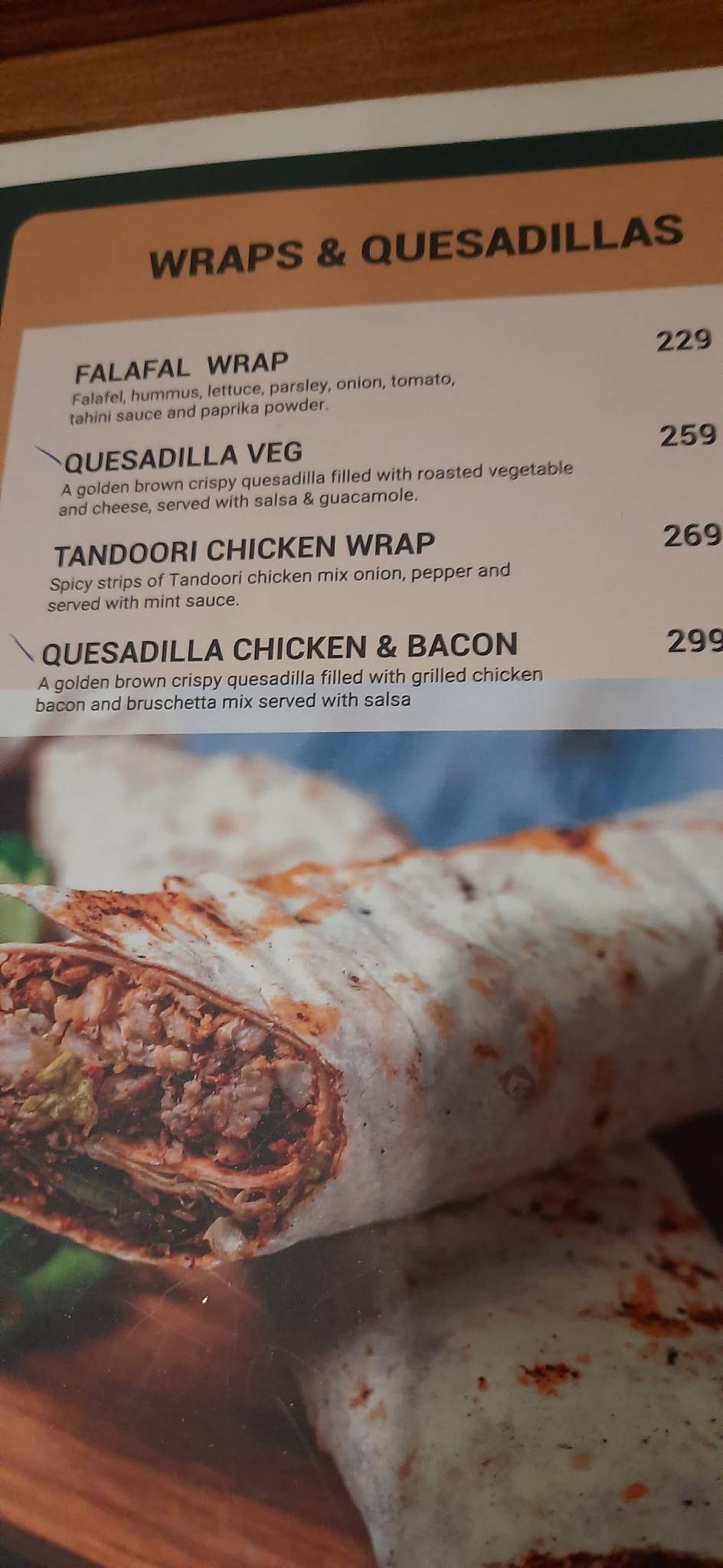 Menu at Château Dé Café, Hyderabad