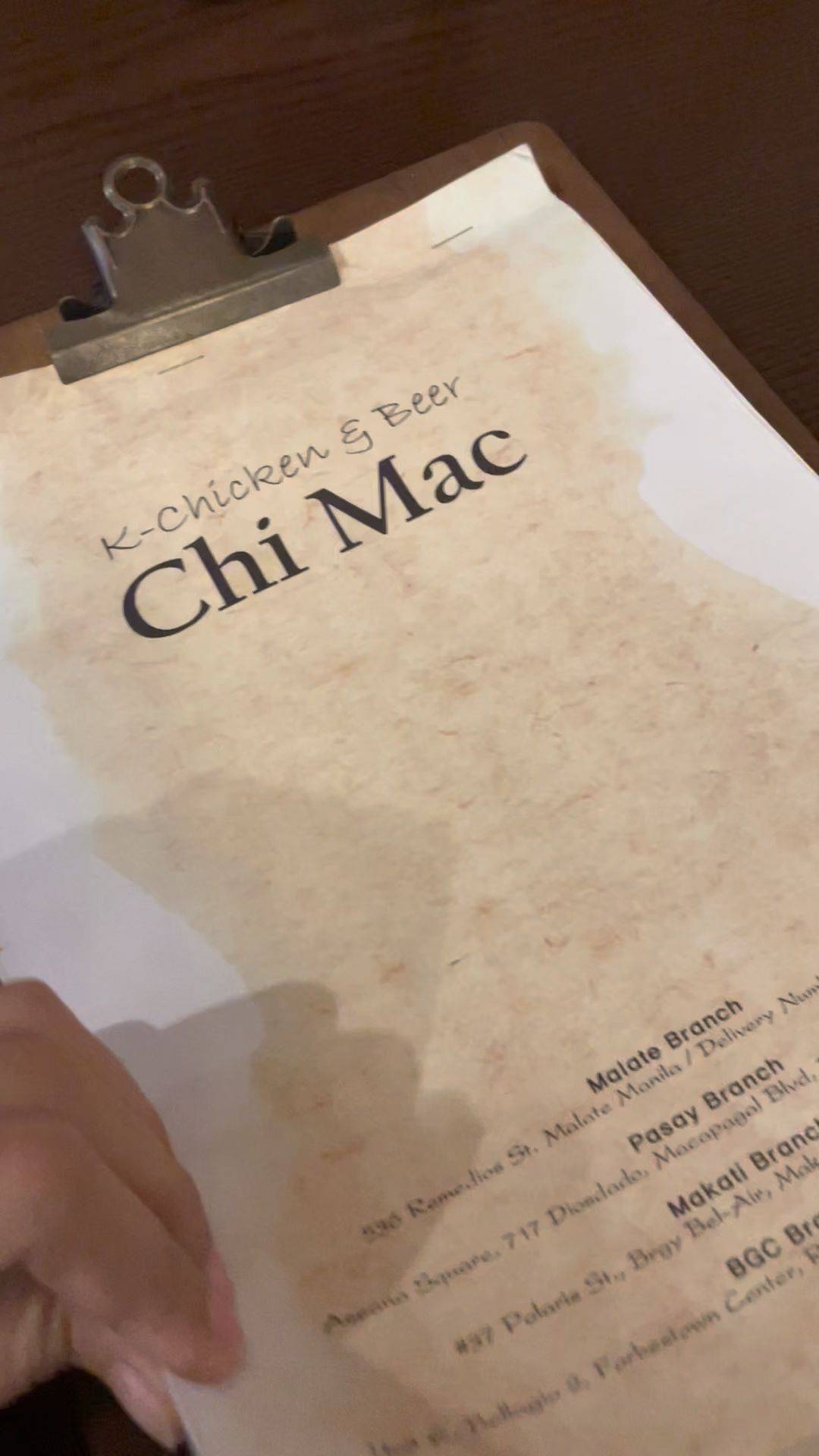 Menu at ChiMac Chicken & Beer - BGC Forbestown restaurant, Taguig