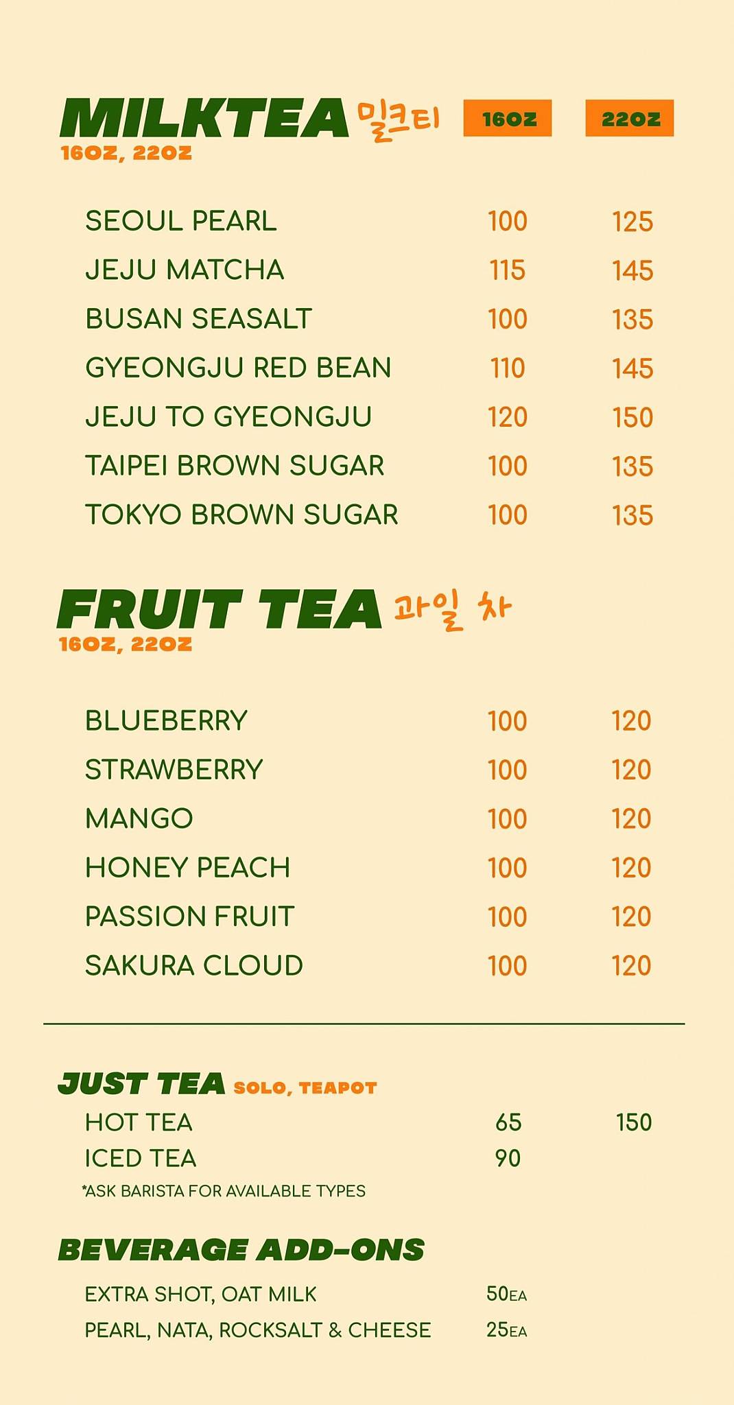 Menu at Chingu Dachi Cafe+, Manila, Don Quijote