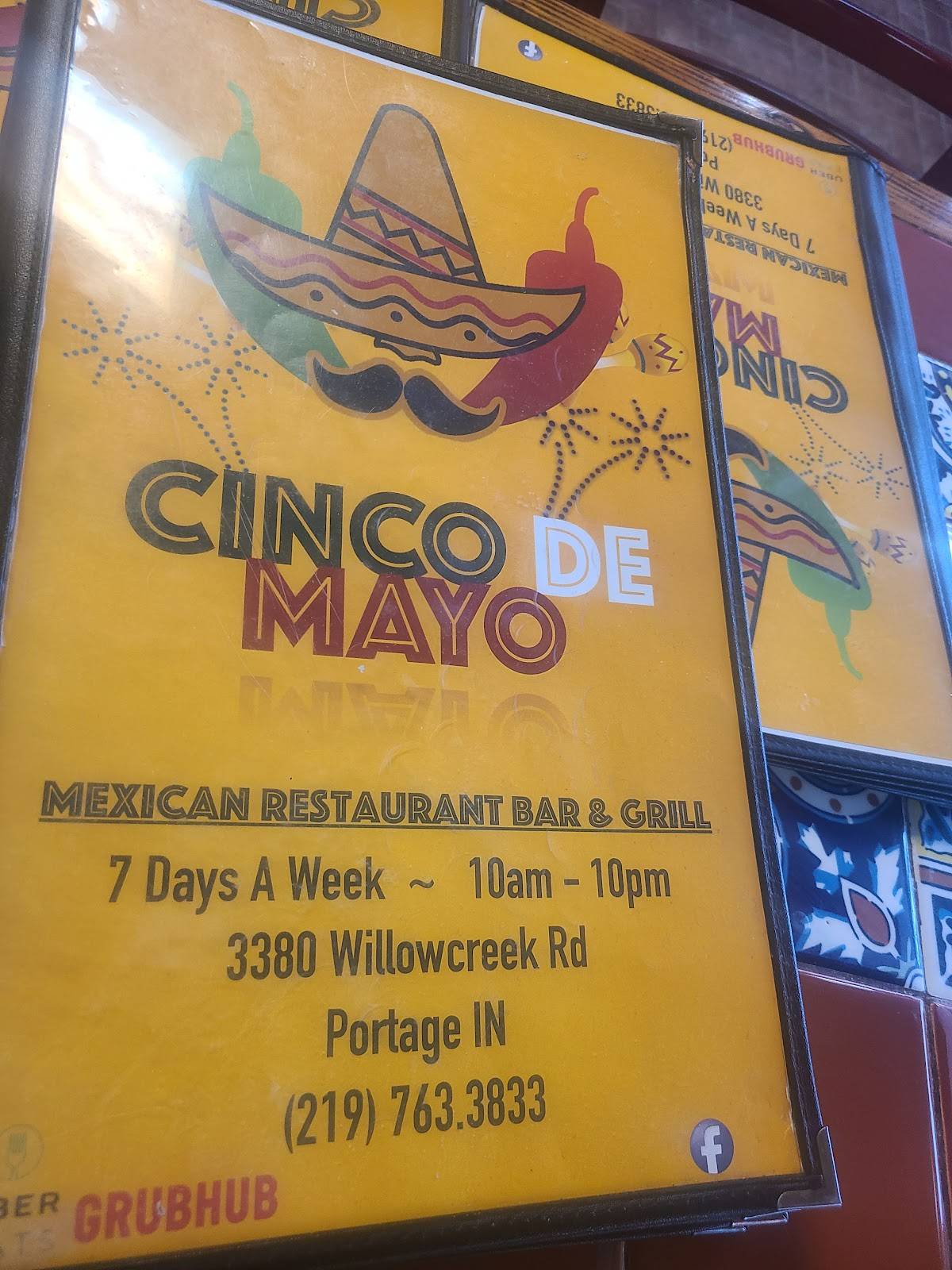 Menu at Cinco De Mayo Mexican Bar & Grill, Rossford