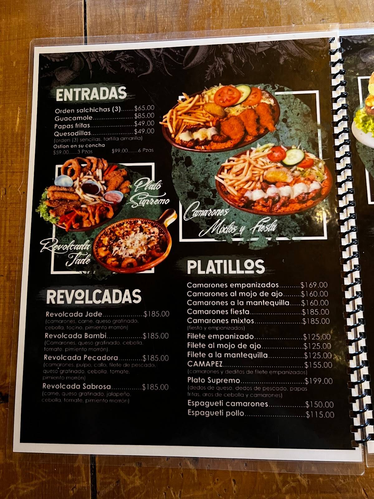 Carta del restaurante JADE, mariscos, chelas y mas, Ciudad Juarez