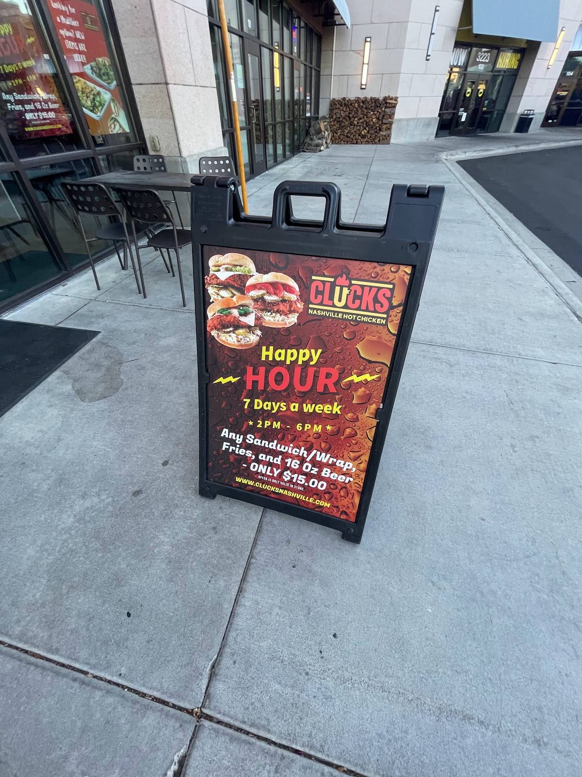 Menu at Cluck's, Nashville Hot Chicken restaurant, Meridian