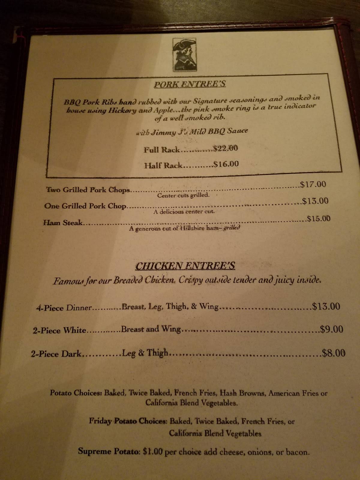 Menu at Colonial House Supper Club, Freedom, N 4330 County Rd E