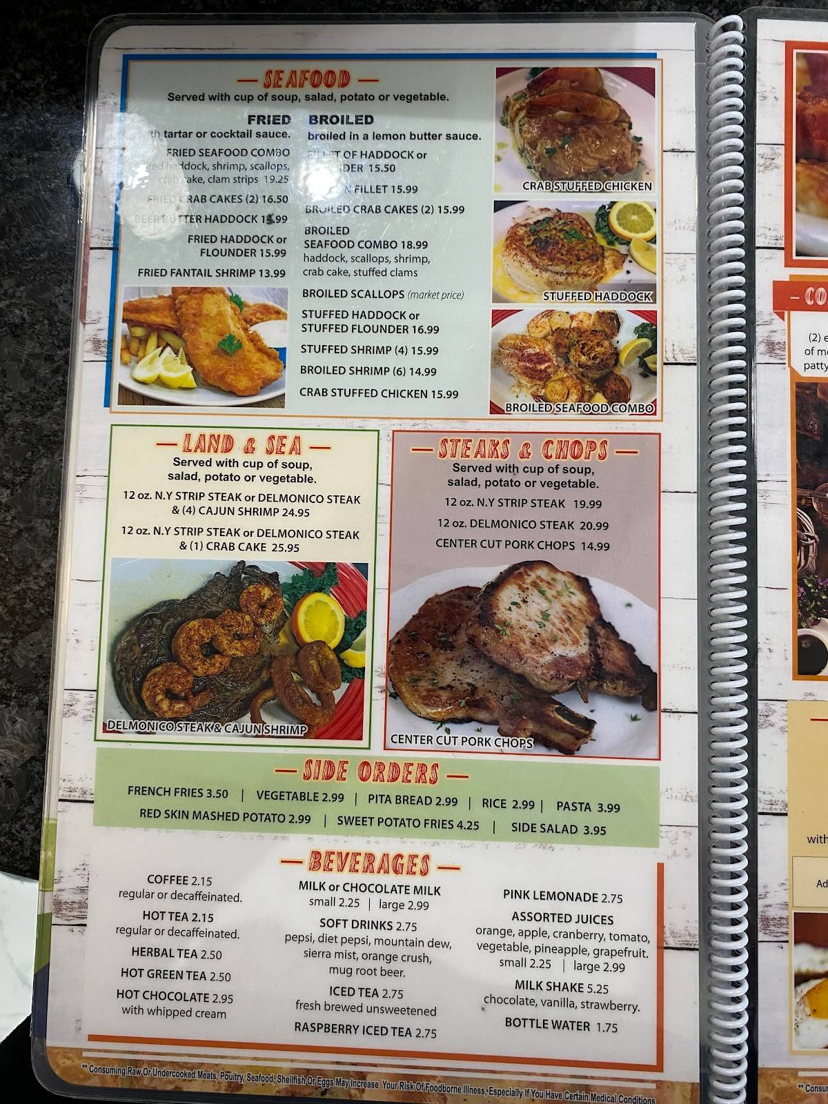 Menu at Coplay Eatery restaurant, Coplay