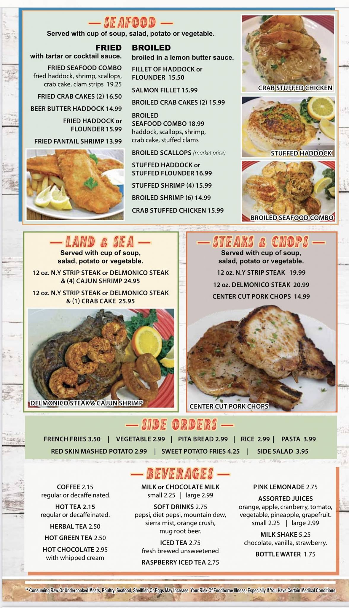 Menu at Coplay Eatery restaurant, Coplay