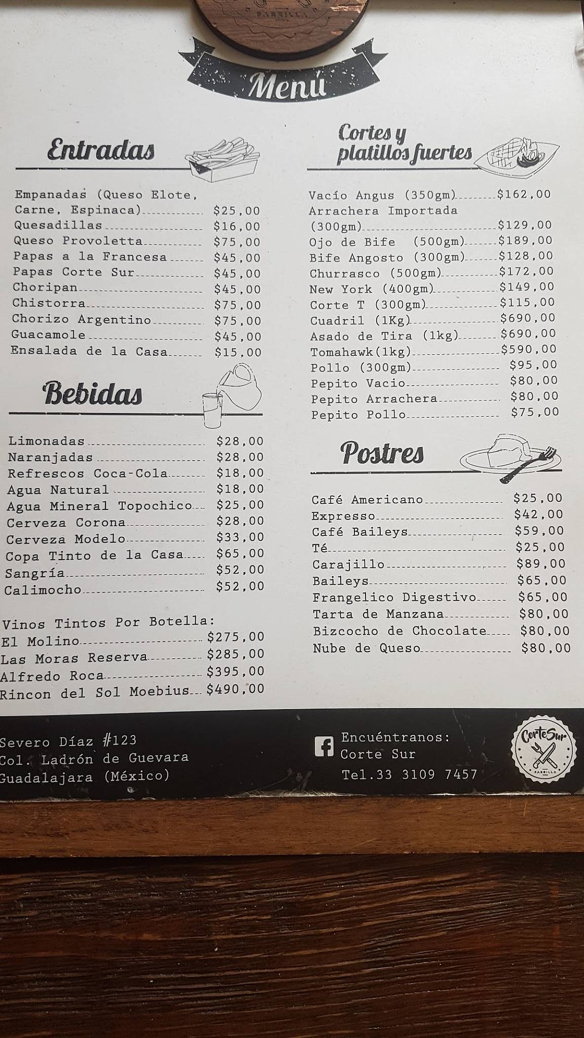 Carta de Corte Sur Parrilla, Guadalajara