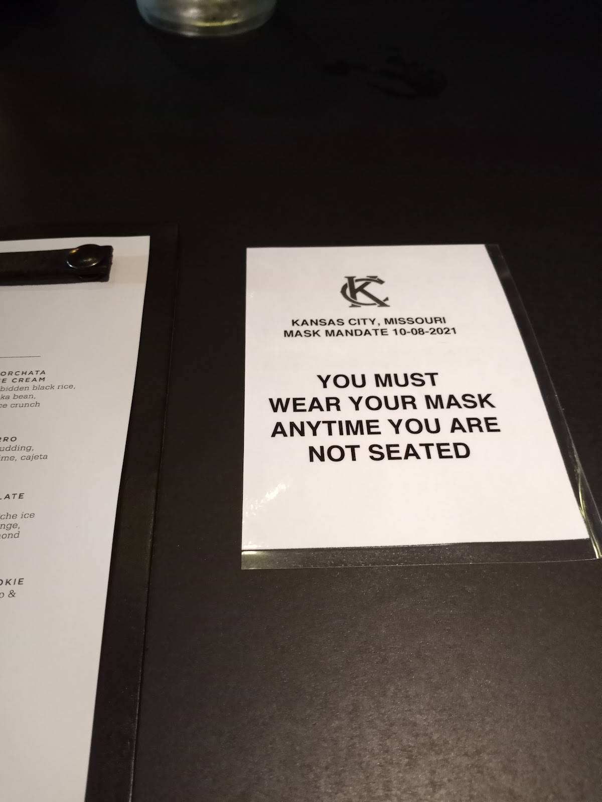 Menu at Corvino Supper Club & Tasting Room, Kansas City