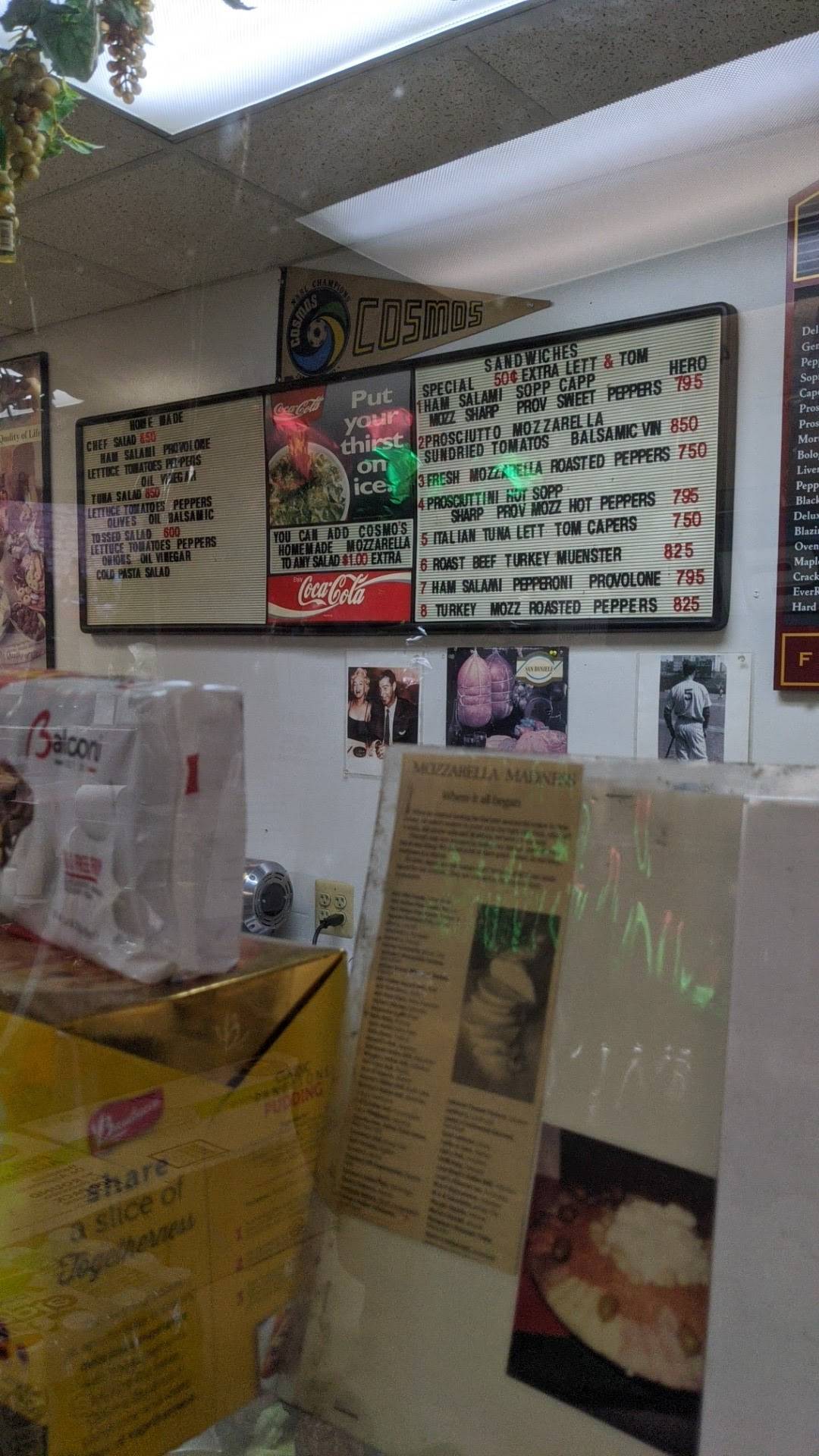 Menu at Cosmo's Italian Salumeria pizzeria, Hackensack