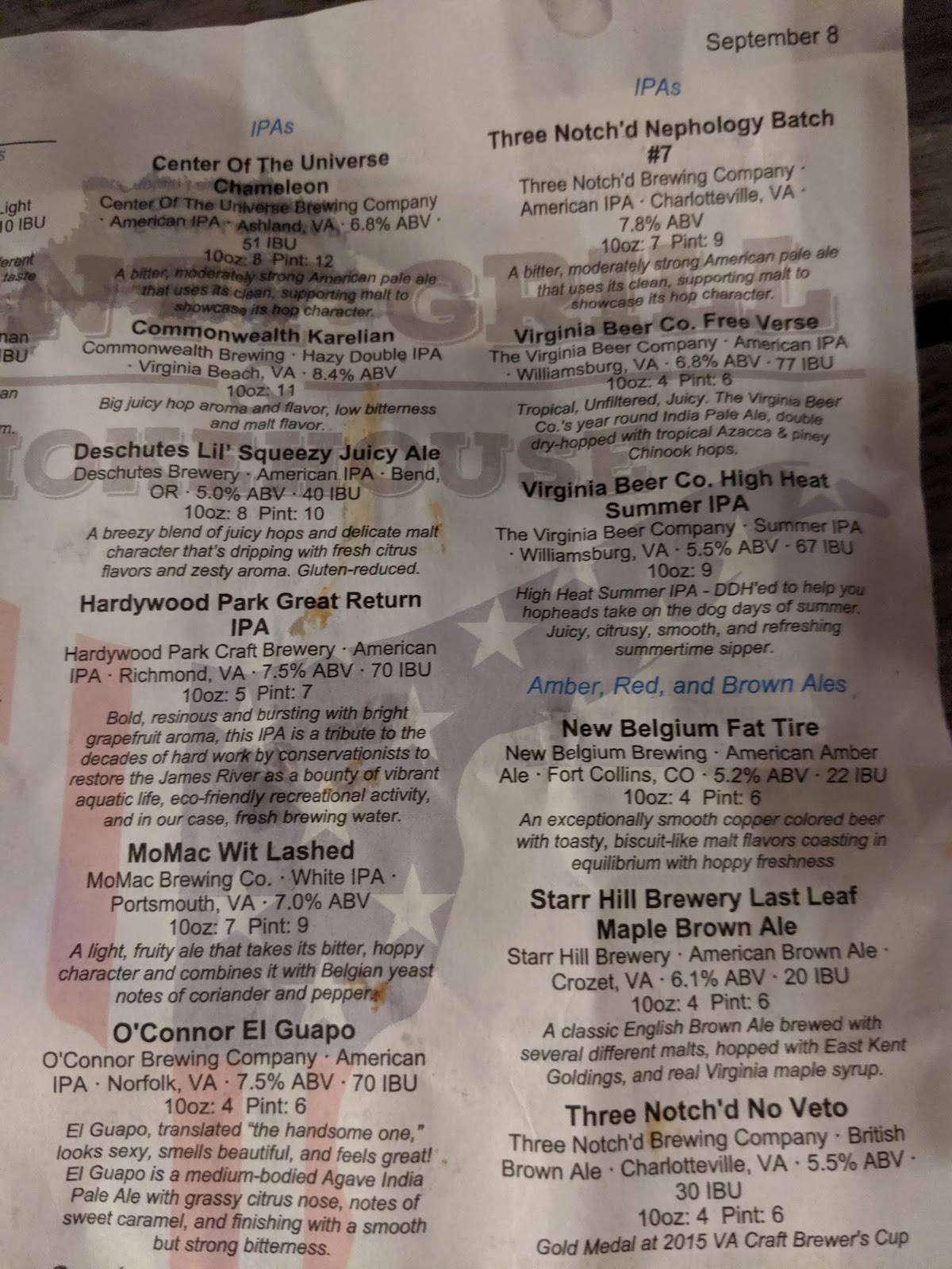 Menu at County Grill & Smokehouse BBQ, Newport News, George Washington ...