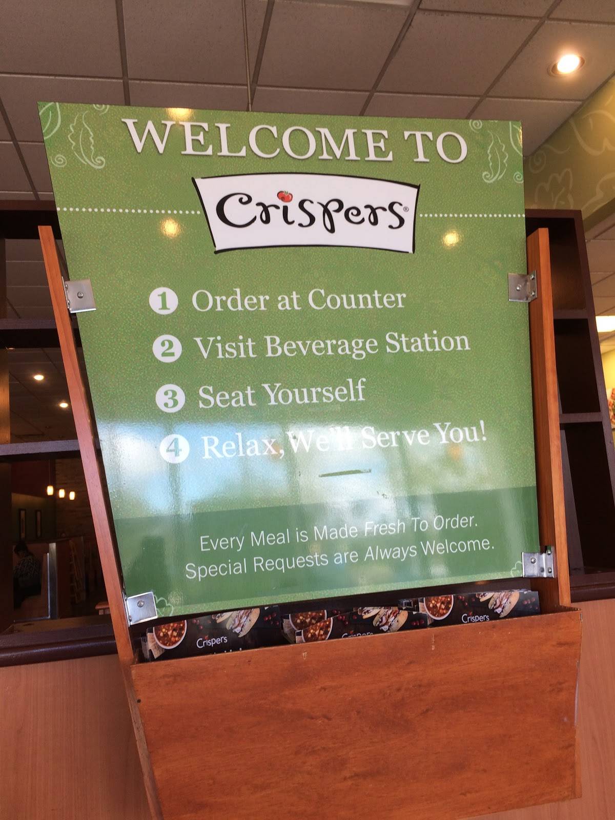 Menu at Crispers restaurant, St. Augustine, 200 Cbl Dr #101