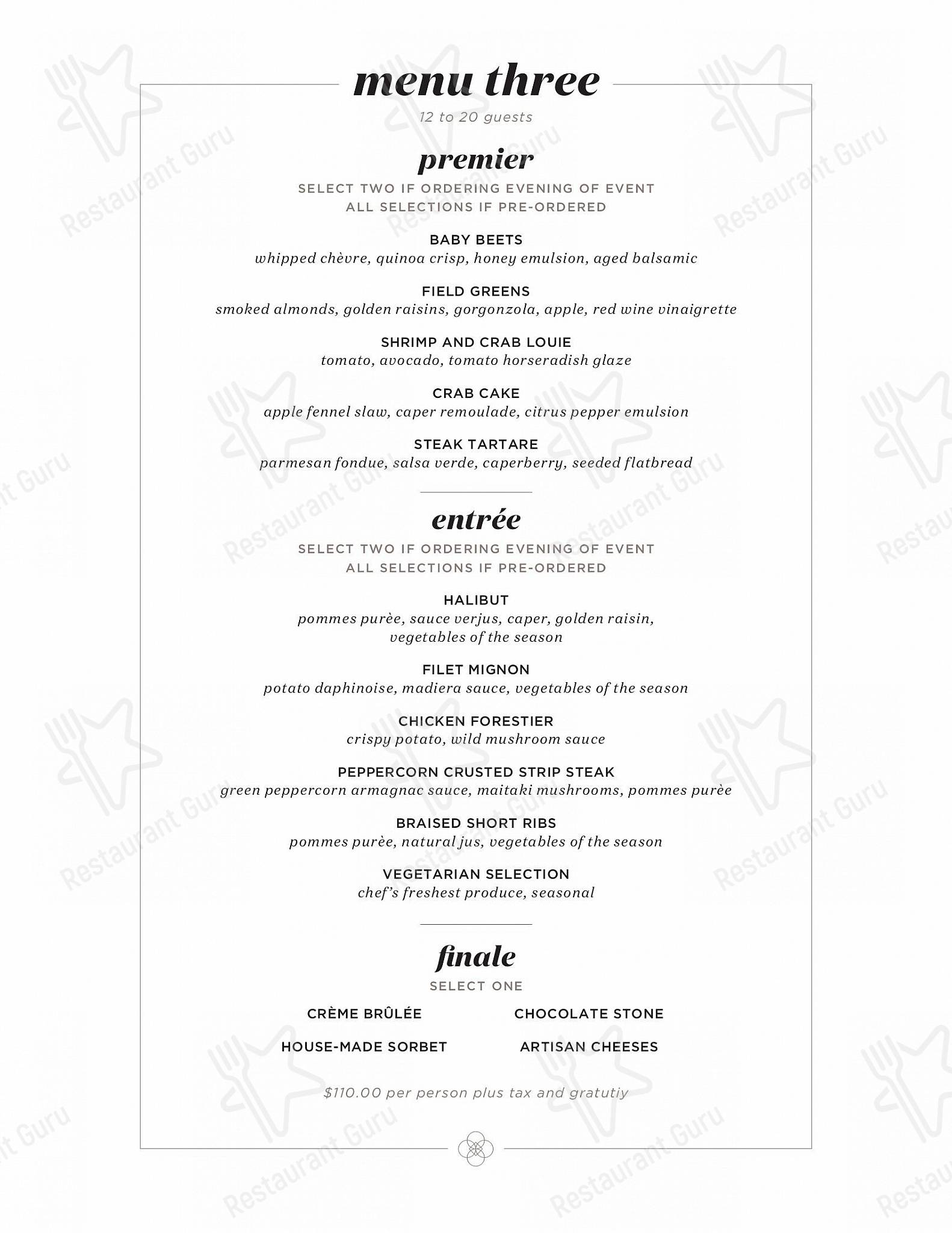 Menu at Cru Uncorked pub & bar, Moreland Hills