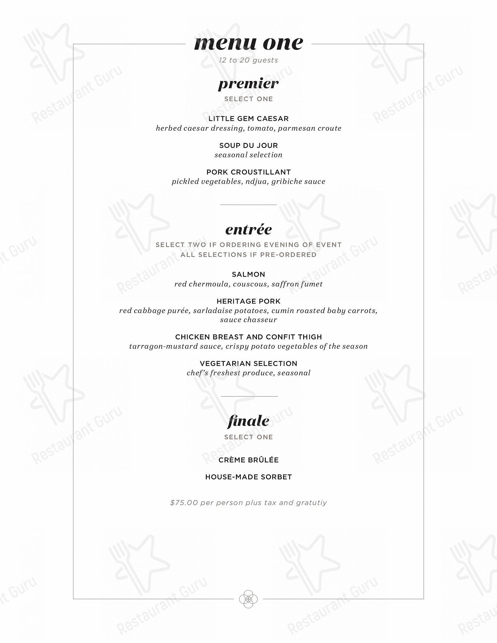 Menu at Cru Uncorked pub & bar, Moreland Hills