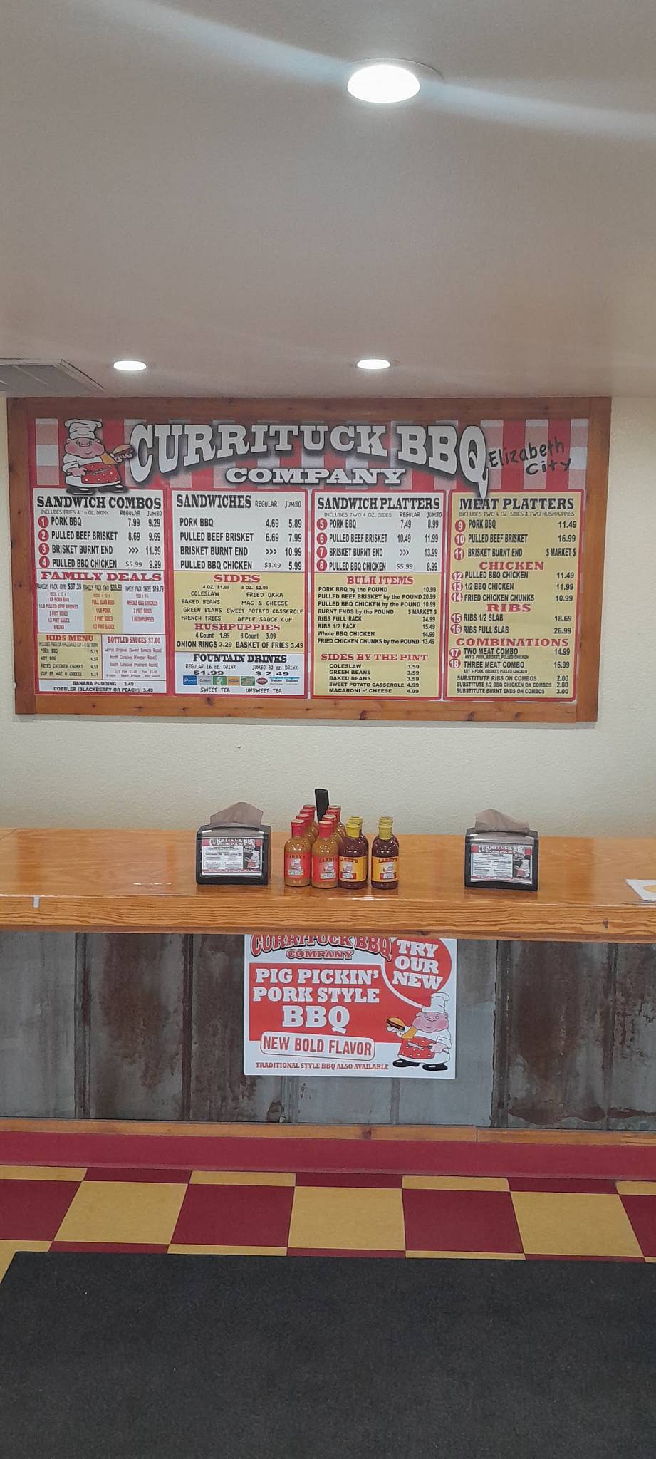Menu at Currituck BBQ II, Elizabeth City, Elizabeth City